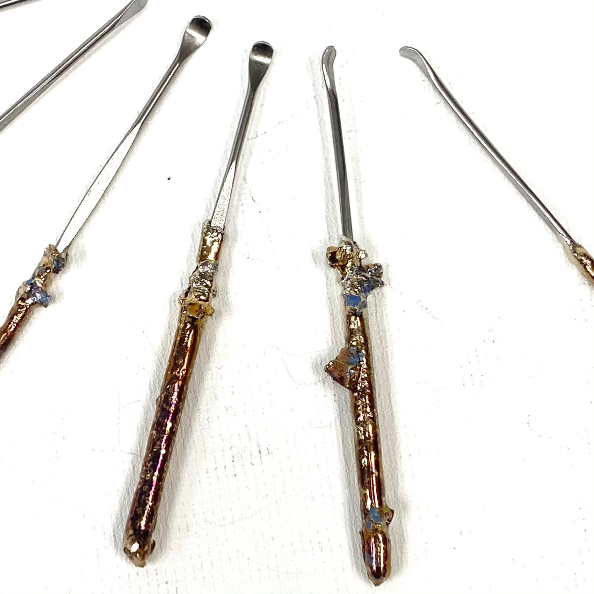 Fractal Bismuth Crystal Wax Carving Tool 3" on Stainless Steel Base 1 ...