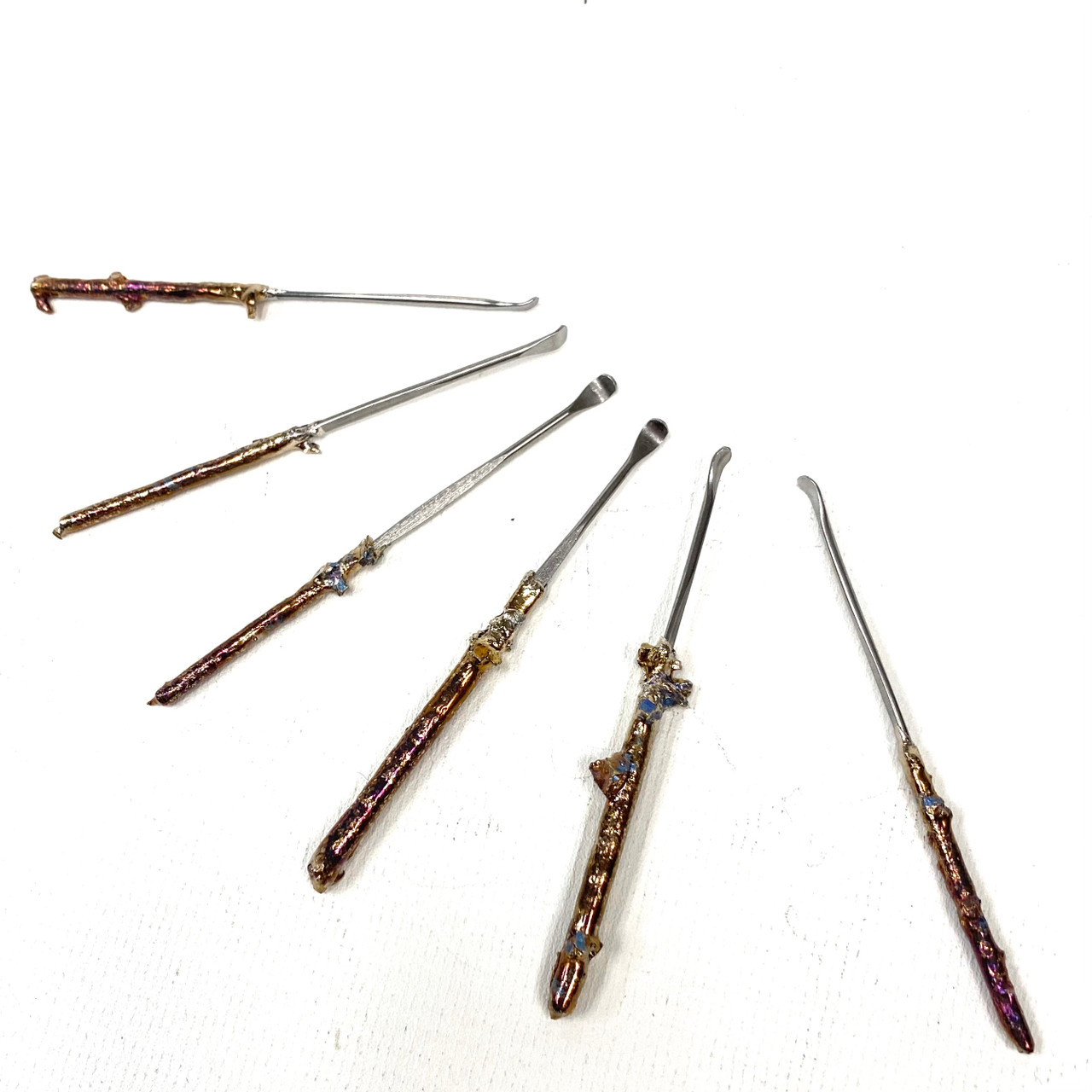 Fractal Bismuth Crystal Wax Carving Tool 3" on Stainless Steel Base 1 ...
