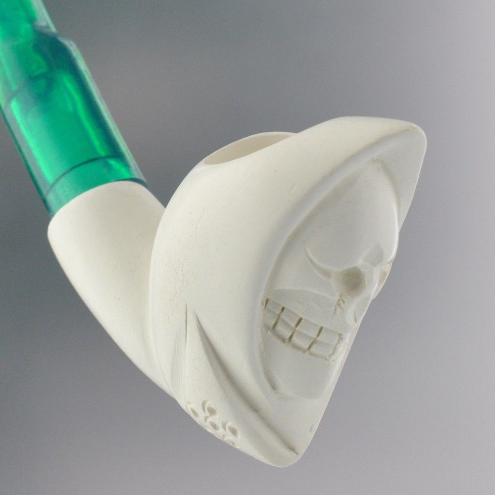 Mini Grim Reaper Pipe With Case Paykoc Genuine Block Meerschaum M60015 ...