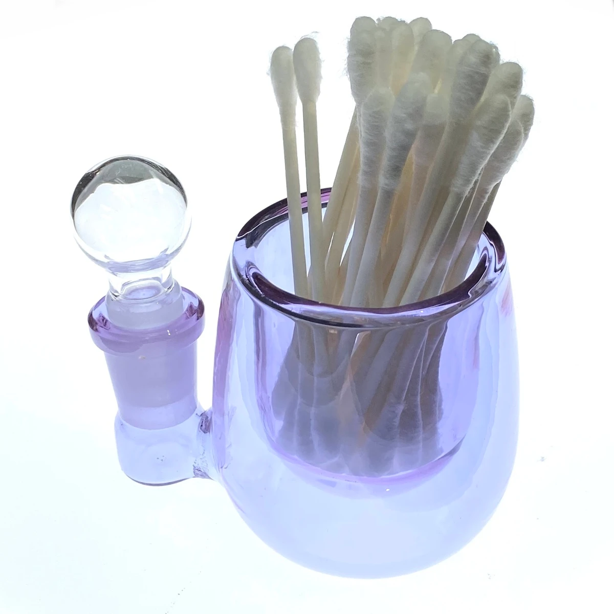 Purple Empty Belly ISO Glass Dab Station Cotton Swab Q-Tip Holder ...