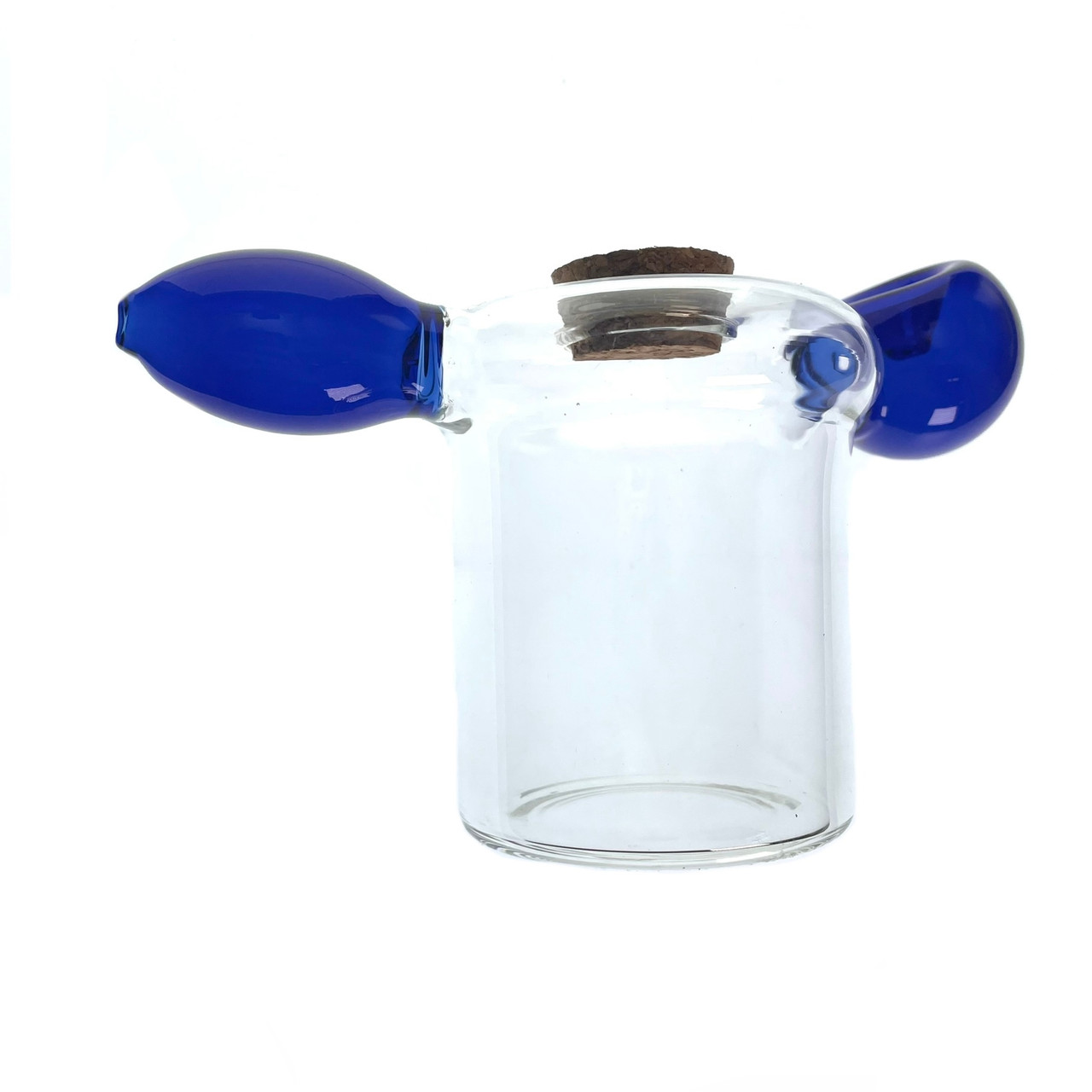 Glass Chamber Corked Jar Pipe Combo 4"x6" Assorted Colors - Puffr