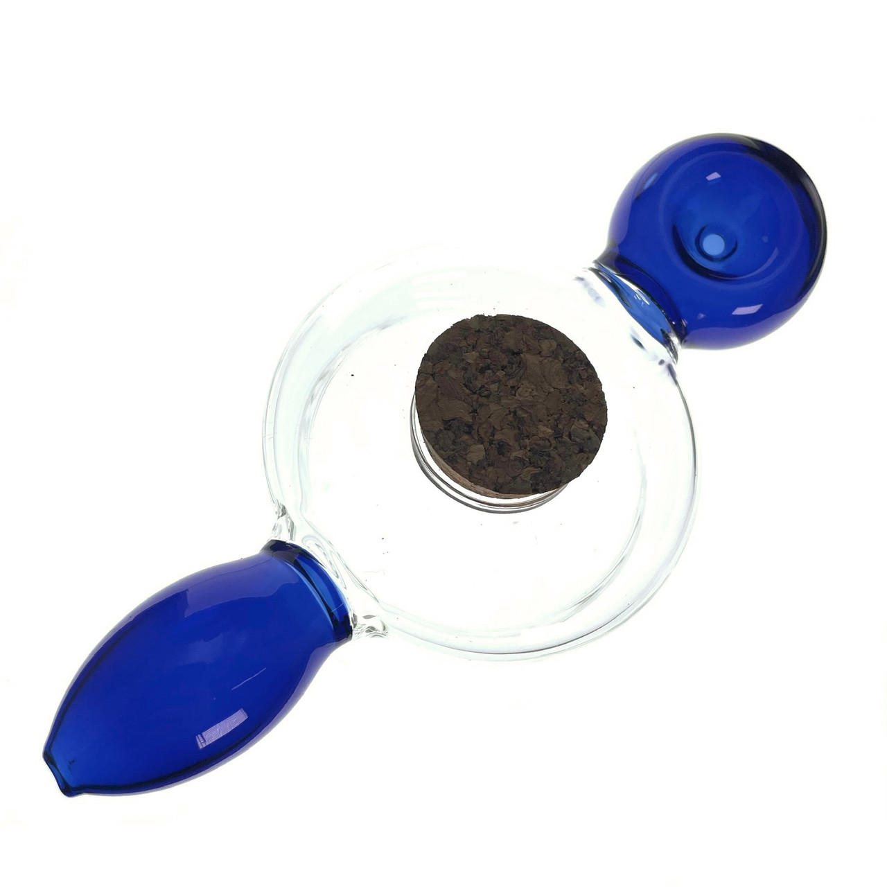 Glass Chamber Corked Jar Pipe Combo 4"x6" Assorted Colors - Puffr
