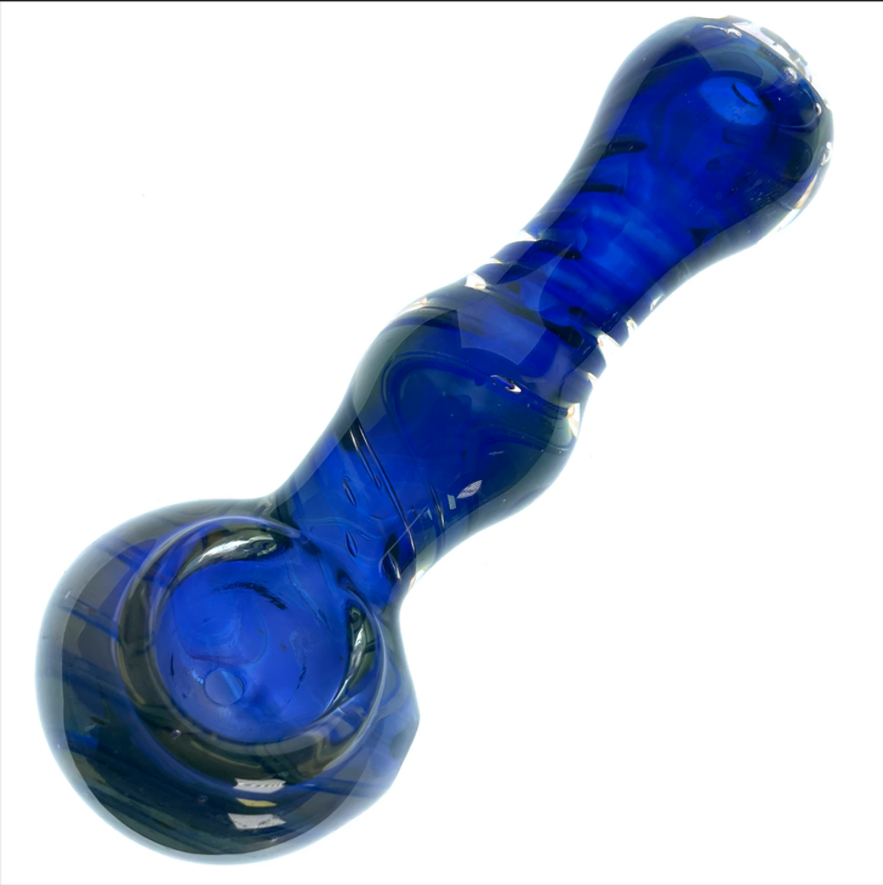 4 Blueish Green Frit Hand Pipe 1 Count Assorted Puffr