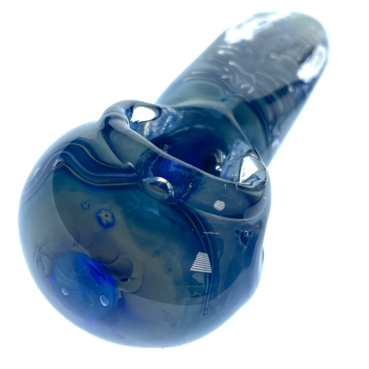 4 Blueish Green Frit Hand Pipe 1 Count Assorted Puffr