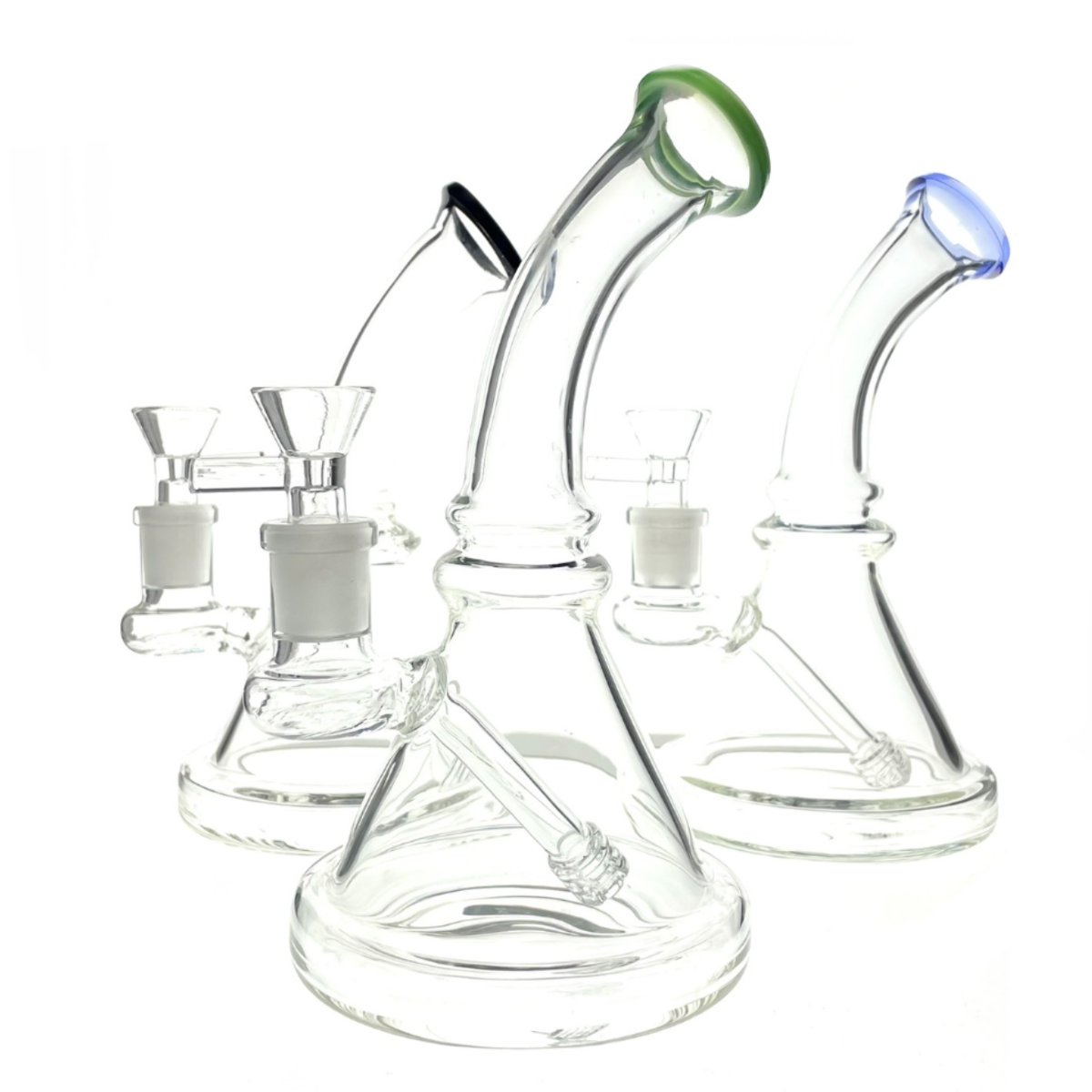 Small Beaker 8" Water Bong 1 Count Assorted Colors - Puffr