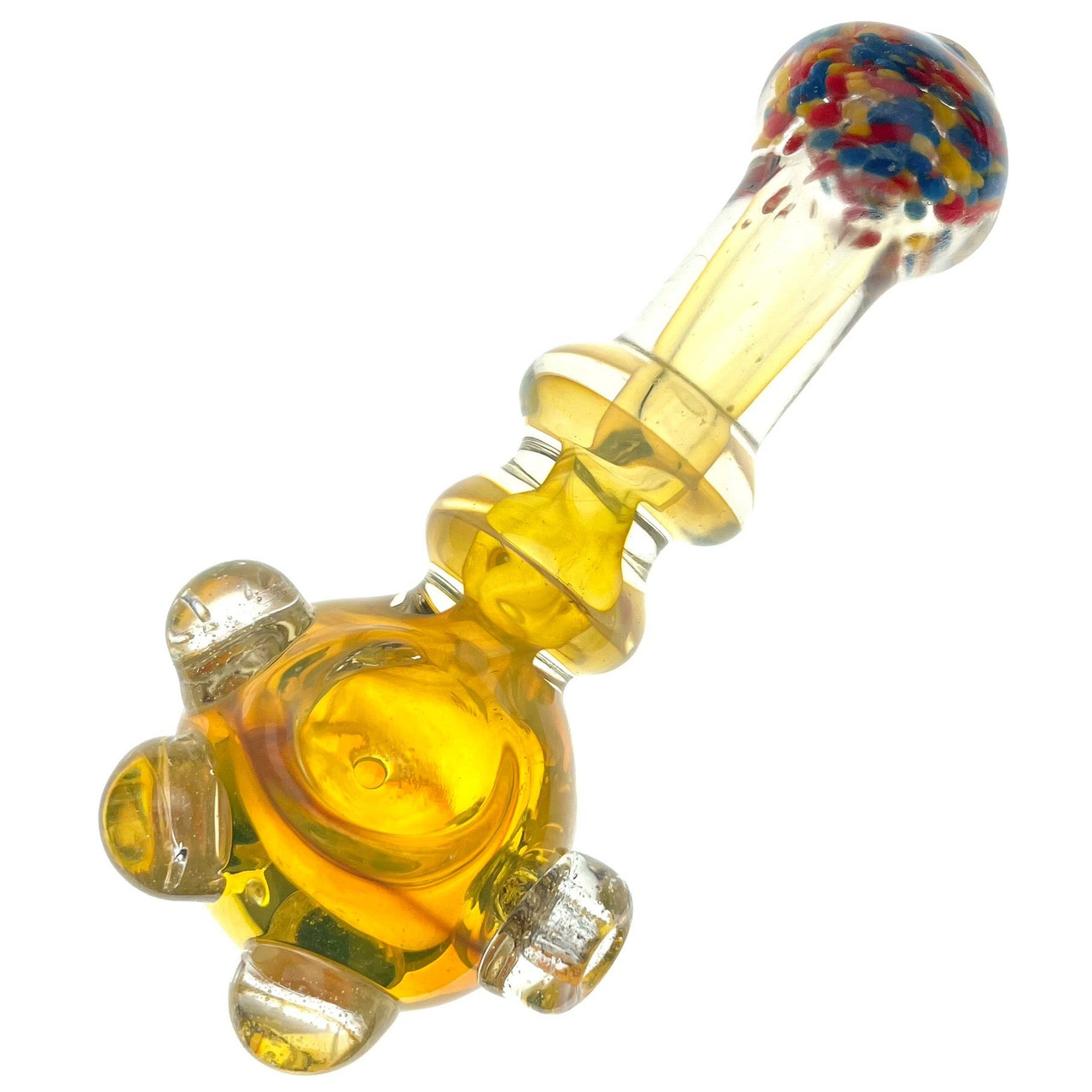 Honey Gold Hand Pipe with Frit Top 1 Count - Puffr