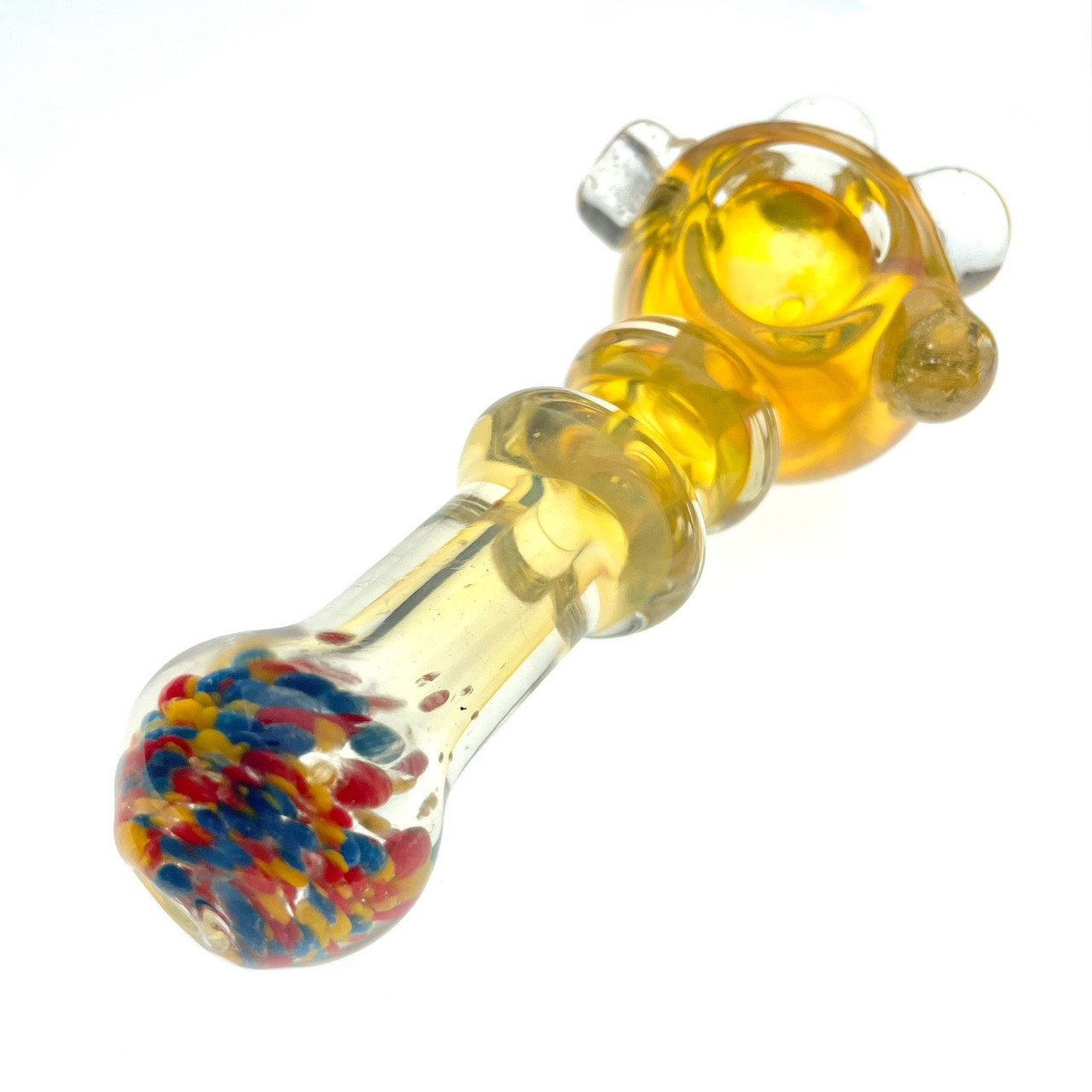 Honey Gold Hand Pipe with Frit Top 1 Count - Puffr