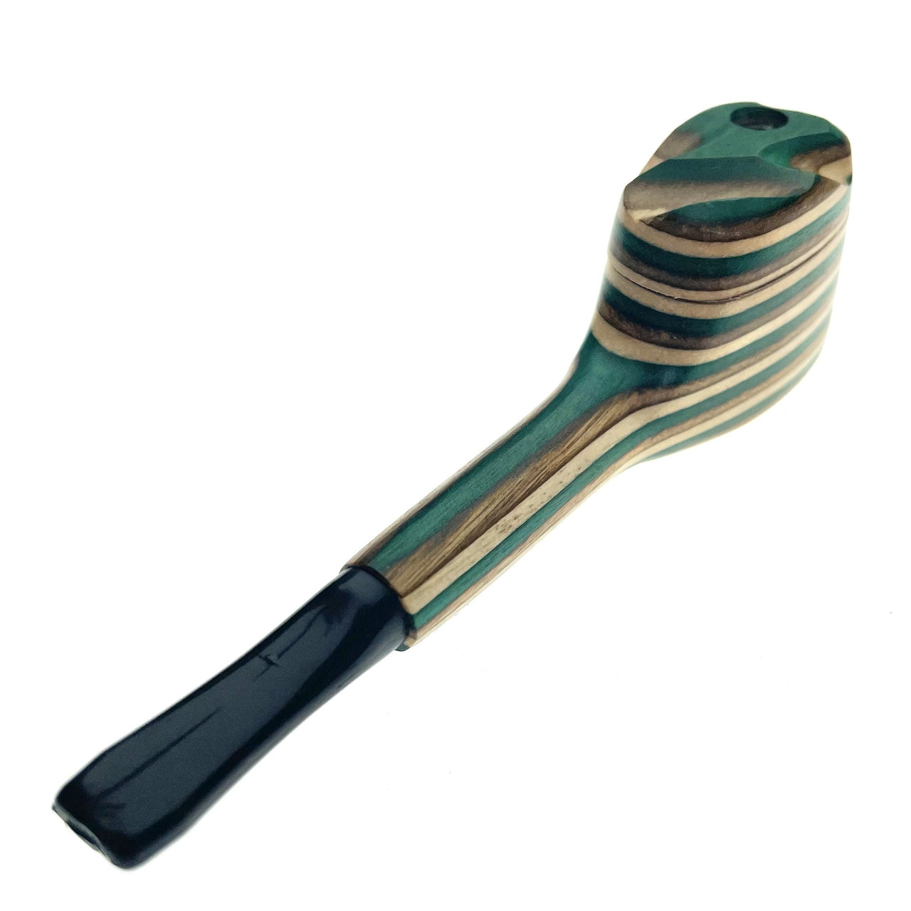 The Mill Colored Stripe Wooden Pipe 1 Count Assorted Colors - Puffr