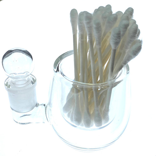 Clear Empty Belly ISO Glass Dab Station Cotton Swab Q-Tip Holder ...