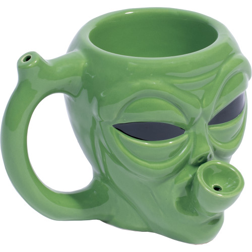 Alien Head Porcelain Water Pipe Mug - Puffr
