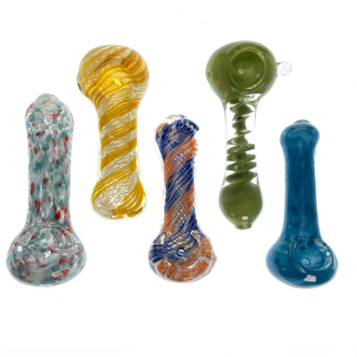 3" Chip Dipped Hand Pipes 1 Count Assorted Styles and Colors - Puffr