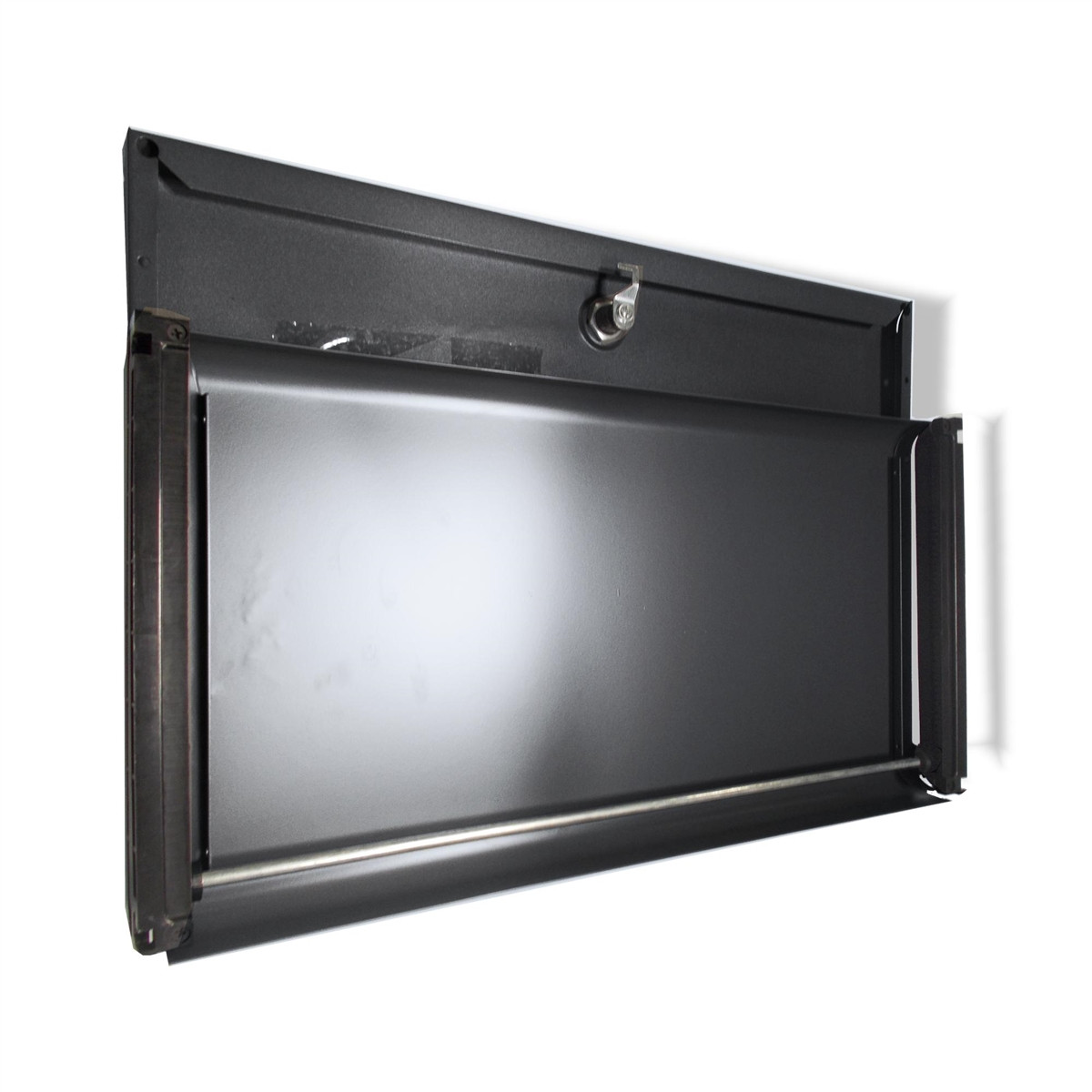 48" Black Umber Vertical Overhead Flipper Door Assembly for Ethospace AO2