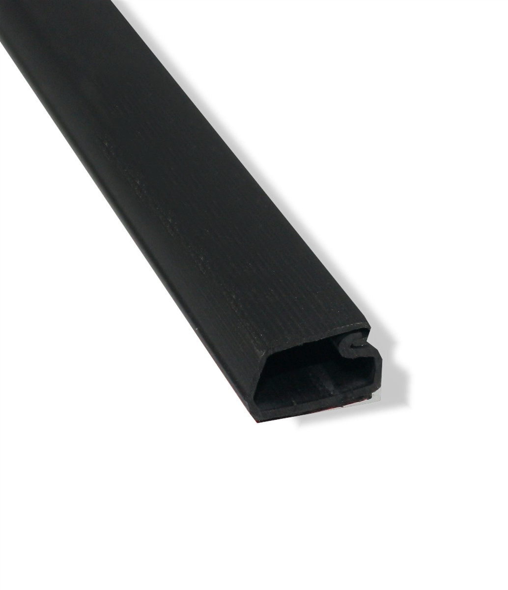 48-Inch Black Umber Latching Surface Cable Raceways for Office Cubicles