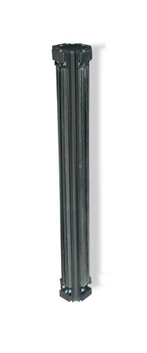 Four-Way 53"H Corner Connector for AO1/AO2 Cubicle System - Dark Tone