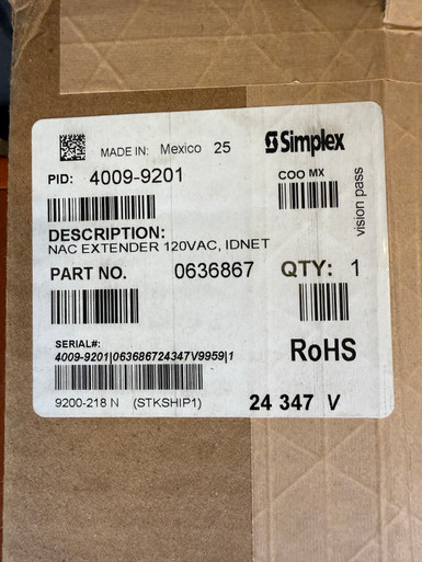SIMPLEX 4009-9201 NAC EXTENDER NEW IN BOX