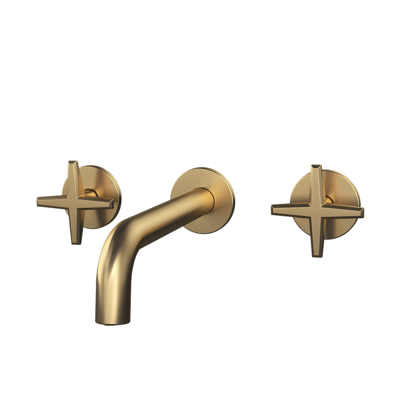 Rubi Lexa Wall Mounted Basin Faucet - Brushed Gold