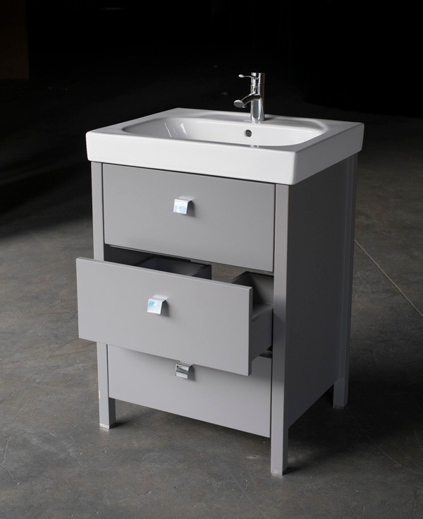 Emerald 24 Inch Cashmere Grey Vanity - York Taps