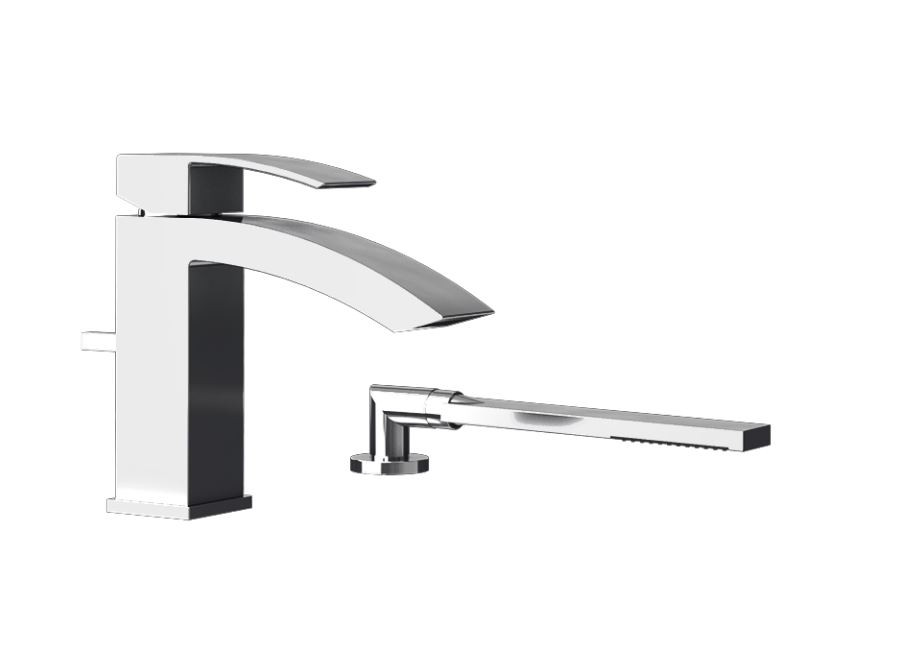 Rubi Fall Two Piece Bathtub Faucet Chrome