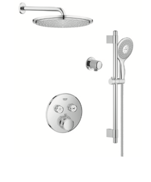 Grohe SMARTCONTROL THERMOSTATIC DUAL FUNCTION SHOWER KIT, 29 L/MIN (7.7 ...