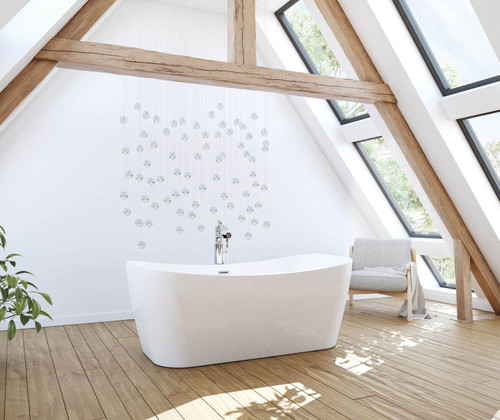 Cocoon 6032 Acrylic Drop-in End Drain Bathtub in White