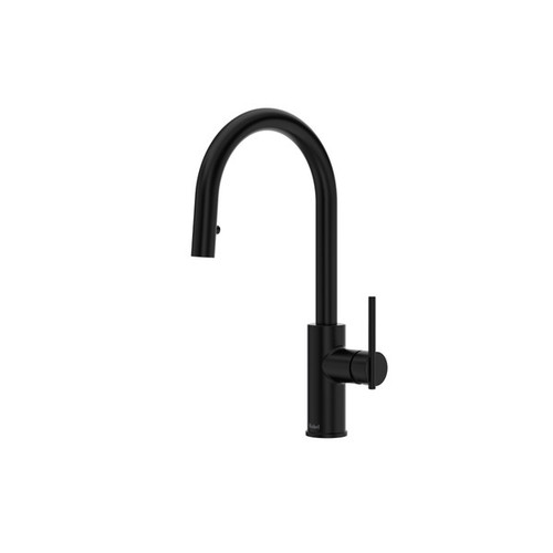 Riobel Lateral Pull-Down Kitchen Faucet With Single Spray - Black LT101BK