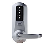 Dormakaba 5000 Series 5021XK Pushbutton Lock with KABA 90 Standard Key-in-Lever override included.