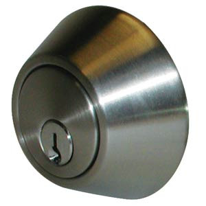 General Lock Single Cylinder Deadlock, US15 Satin Nickel Finish ...