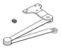 LCN 1260-384-BRASS Surface Mount Door Closer Cush Arm Stop Arm Screw in ...