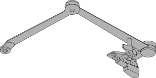 Cush Arm Door Closer, Special Rust Inhibitor, Aluminum Painted
