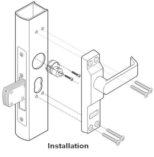 Adams Rite MS1850S 4550 Storefront Deadbolt with Lever and Cylinder Bundle