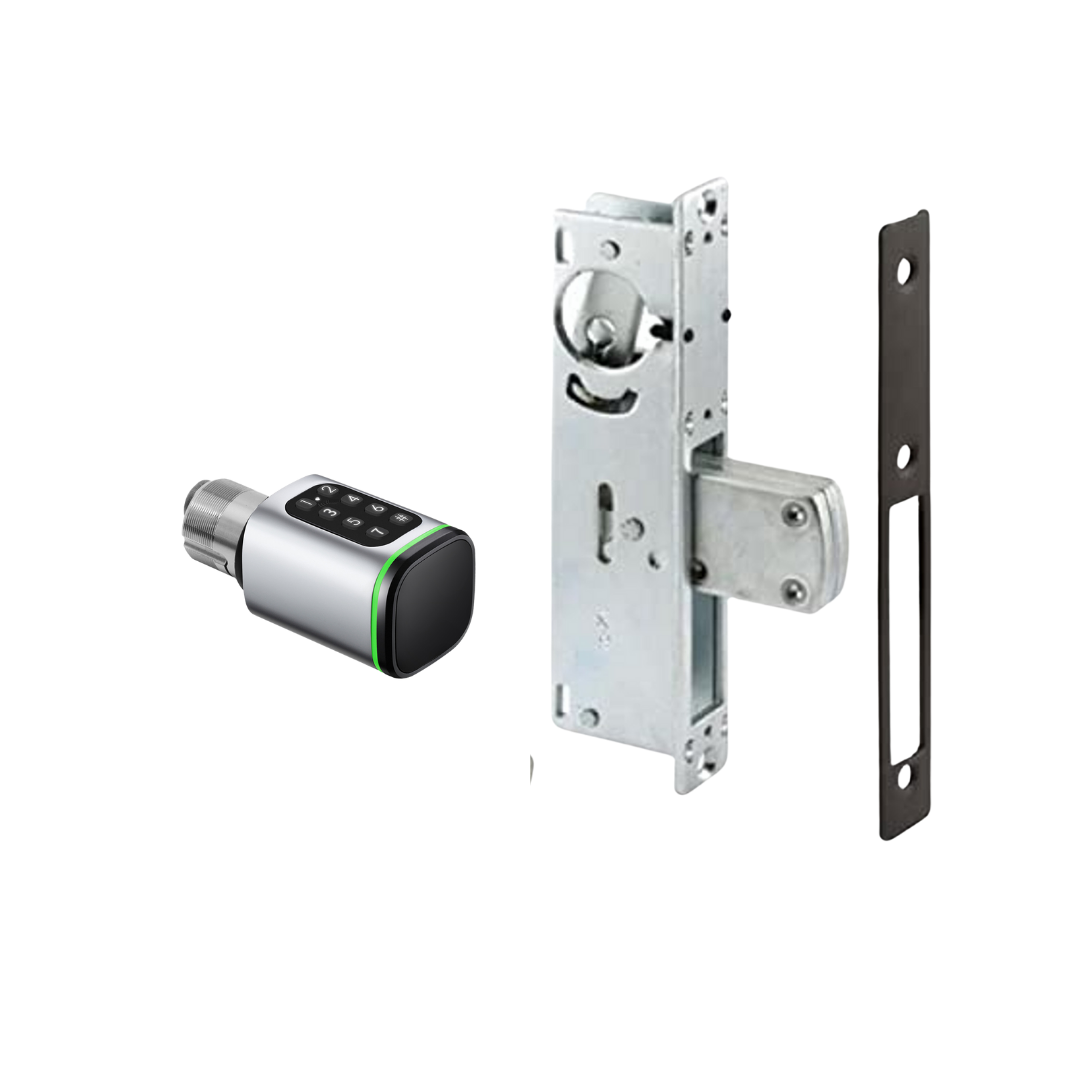 Smart WiFi Storefront Mortise Hook Bolt Lock Kit in Bronze