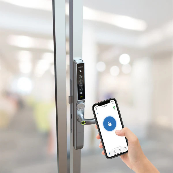 Lockly Smart Storefront Lock 238LM DEFENDER Biometric Electronic Lever ...