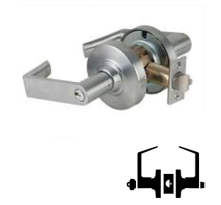 Schlage D Series, Grade 1 Rhodes Lever Set