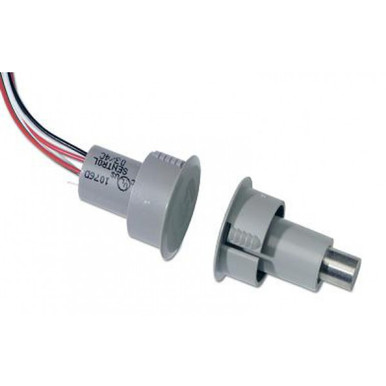 GE 1076D-G Recessed Door Contact with Wire Leads, 1" Diameter, DPDT, 1/ ...