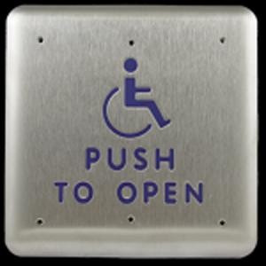 BEA Incorporated BEA 10PBS1 4.75" Square Push Plate (Logo & Text) - KAL DOOR HARDWARE