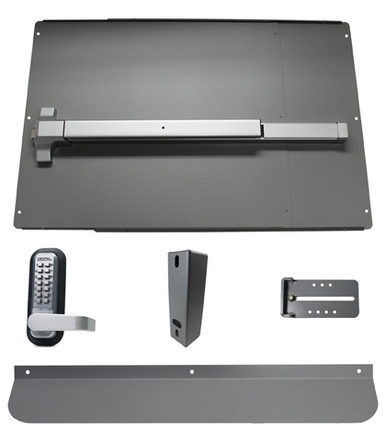 LOCKEY PS61 Standard Panic Shield Security Kit with LockeyUSA PB1100 ...