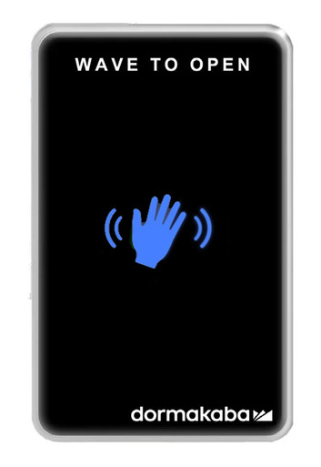 RCI 910TC Series 12/24 VDC Touchless Actuators, Waving Hand Icon, Black ...