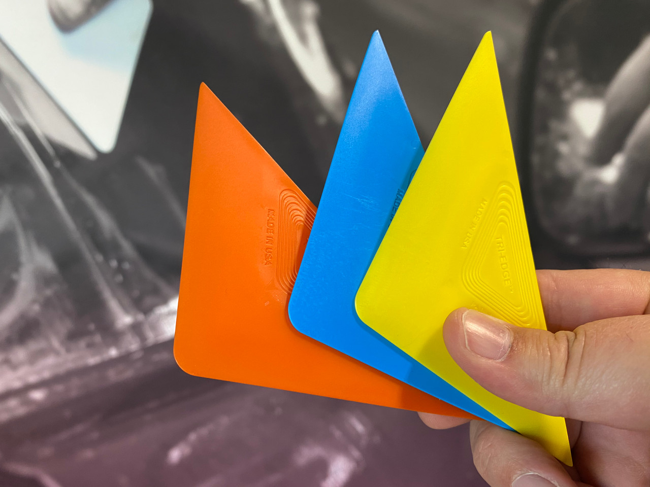 Orange Tri-Edge Window Tinting Tool