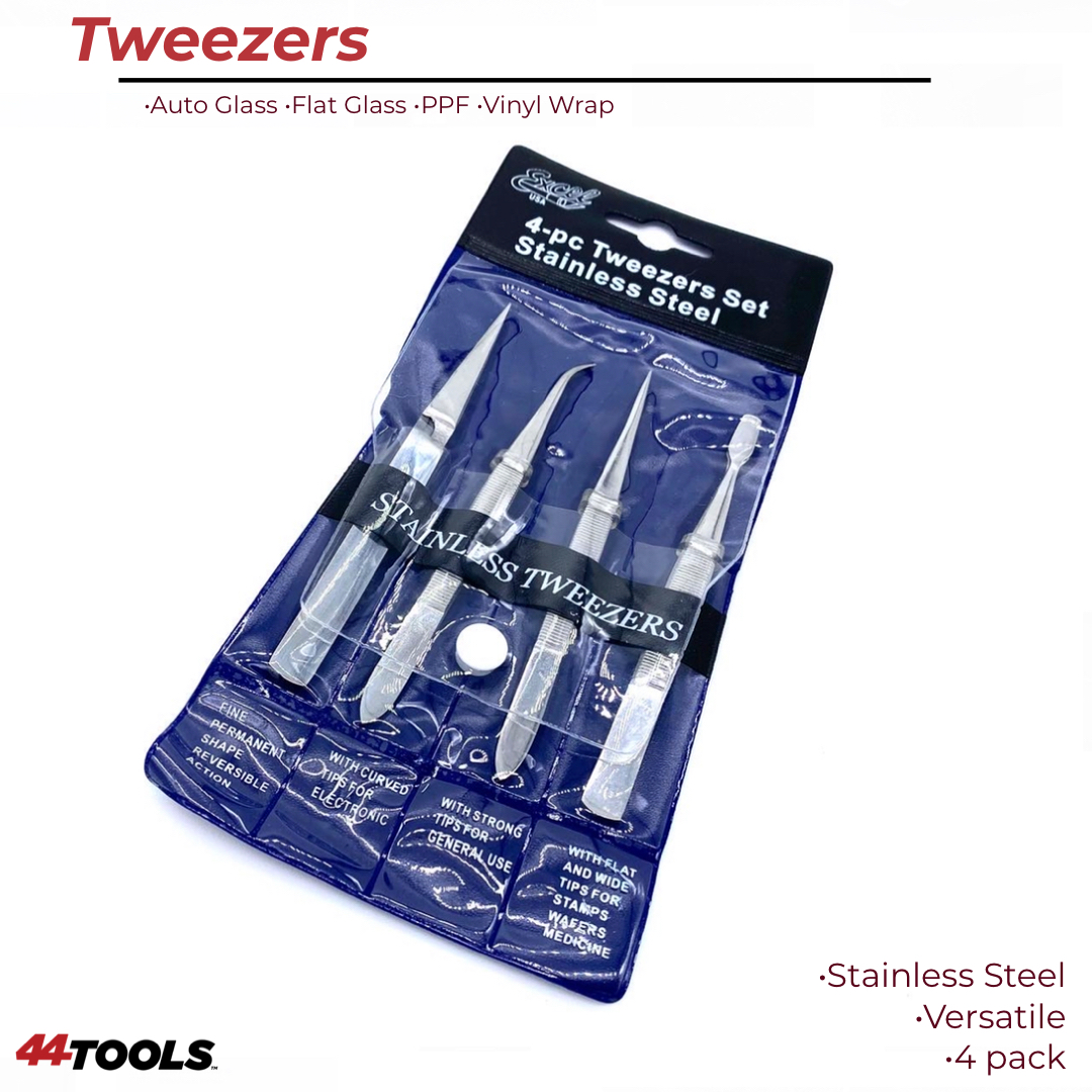 Excel 4 Piece Tweezer Set