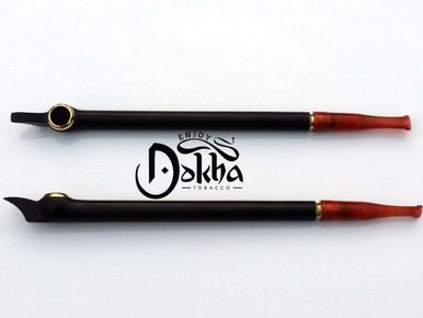 Hand Carved Black Wooden Medwakh Pipe 212 - Dokha.eu