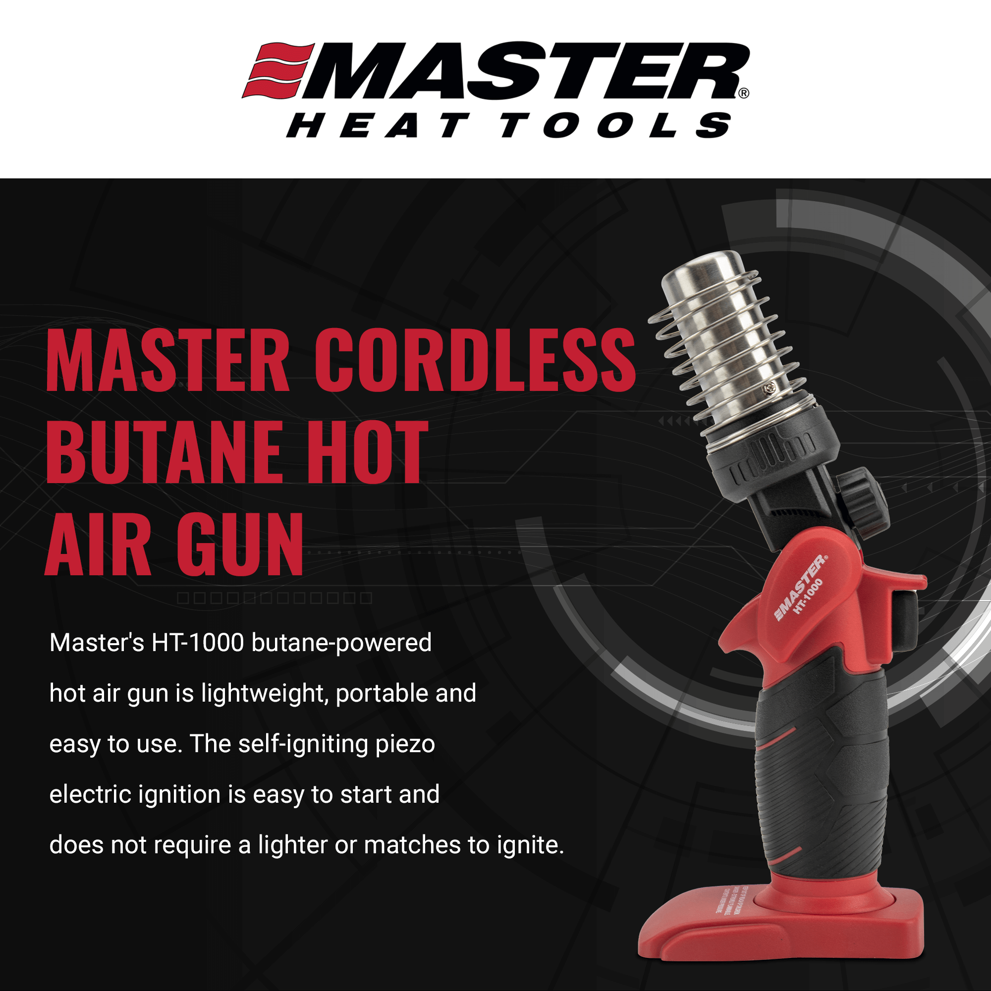 Master Appliance HT-1000 Professional Butane Powered Cordless Heat Gun