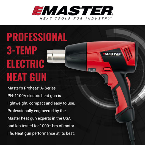 Proheat PH-1100A 3-Temp Professional Heat Gun Kit | Master Appliance