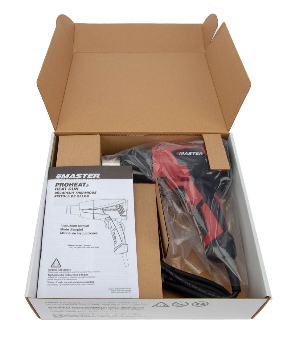 Proheat PH-1100A 3-Temp Professional Heat Gun Kit | Master Appliance
