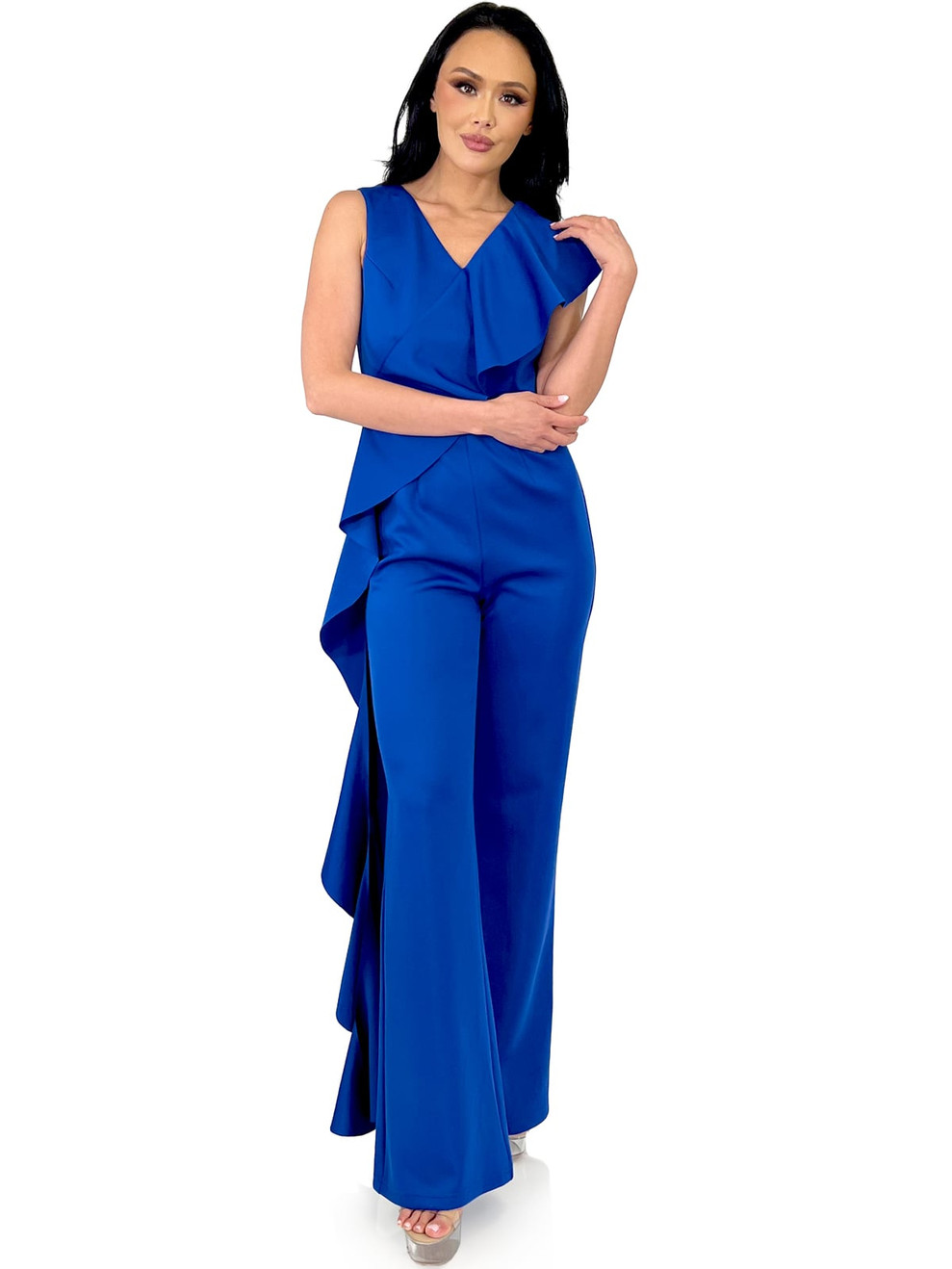 Ruffle interview jumpsuit