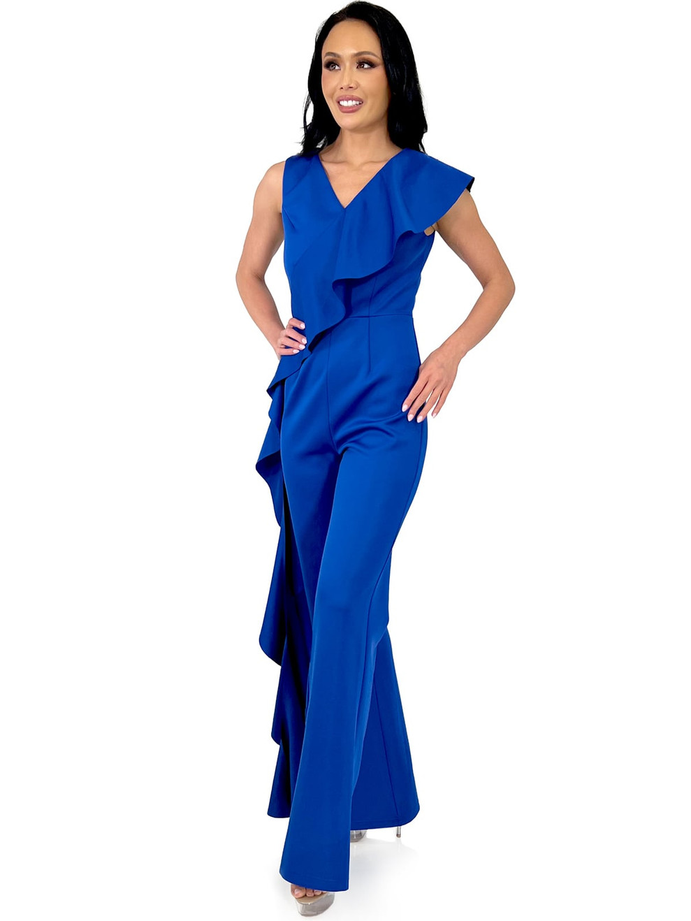Ruffle interview jumpsuit