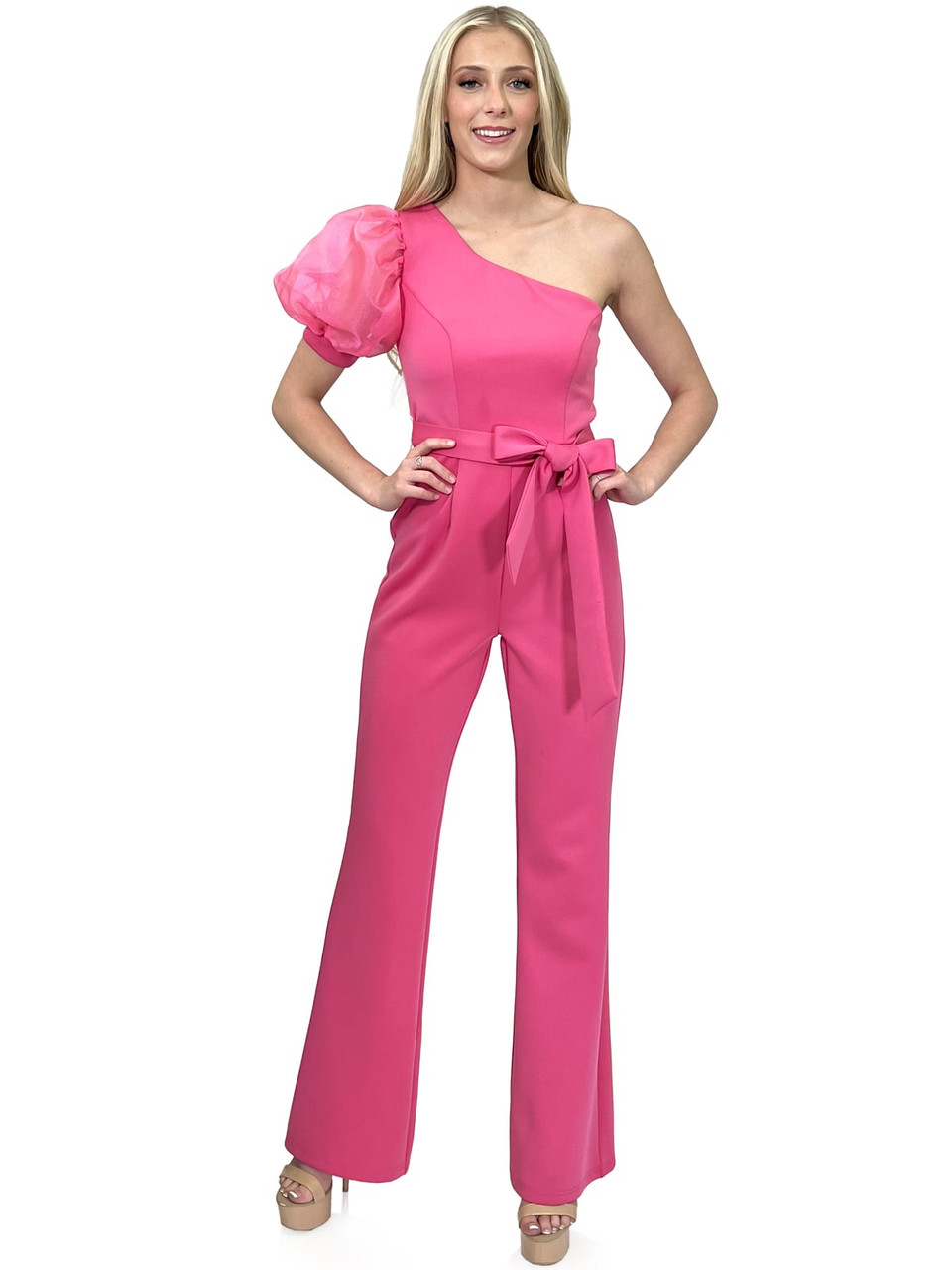 Single shoulder interview jumpsuit