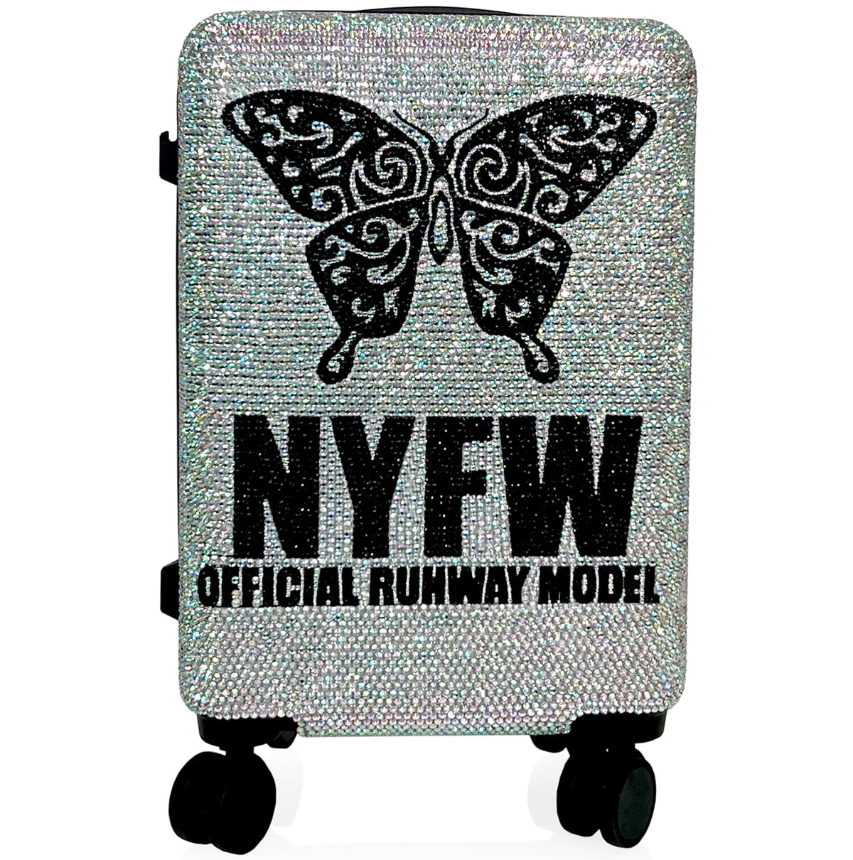 Crystalized full size carry on custom luggage