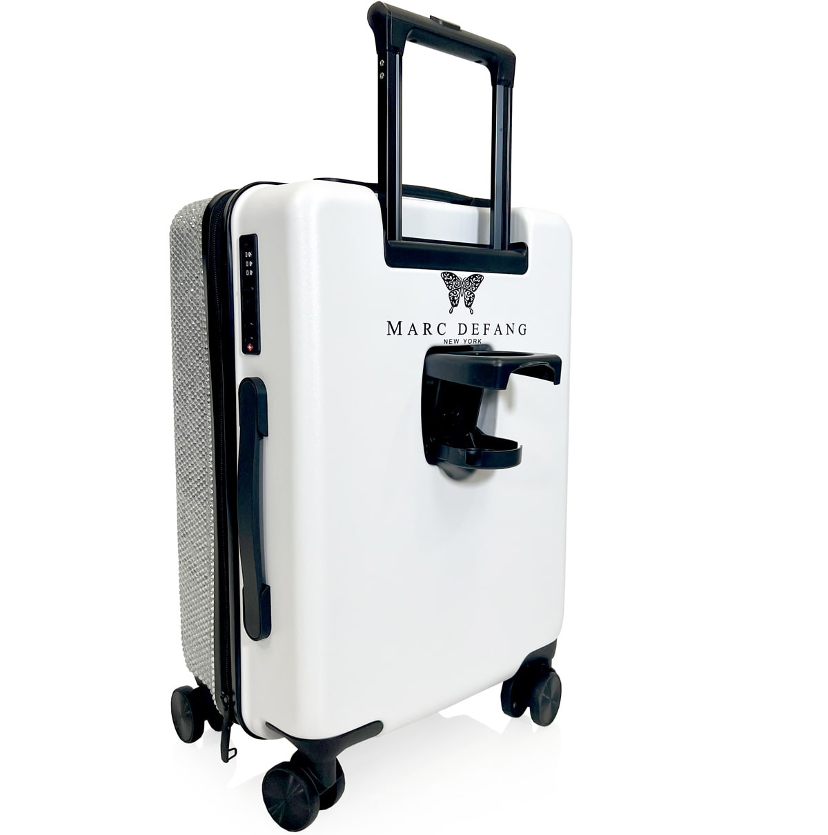 Crystalized full size carry on custom luggage