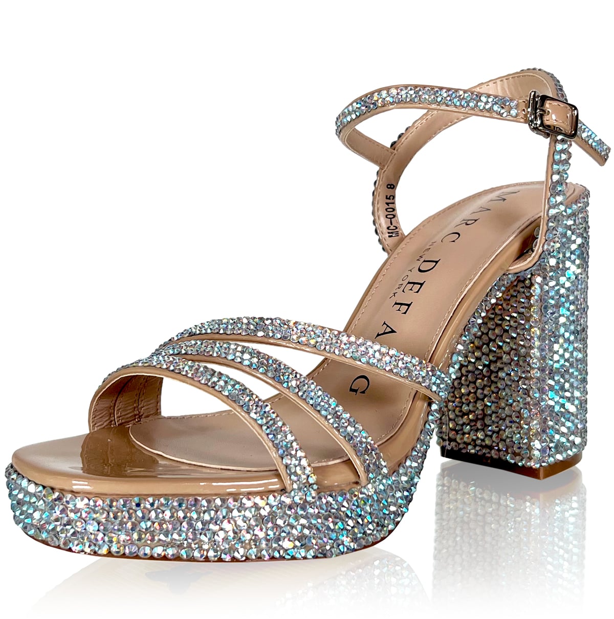 4" Crystalized block heels.