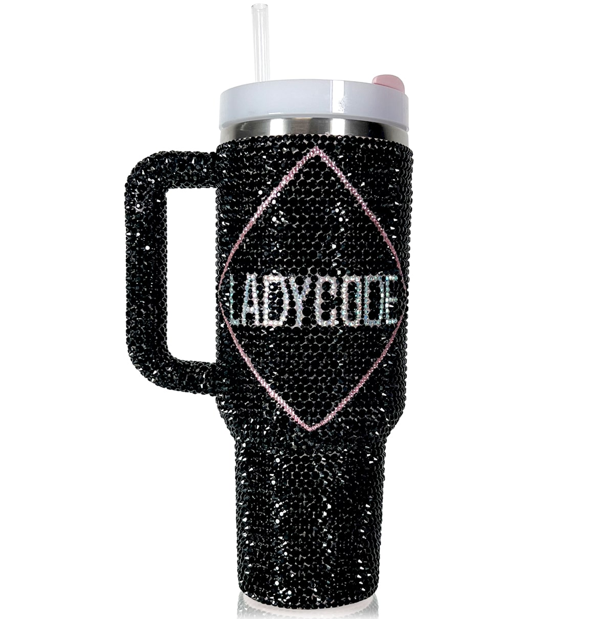 black glitter stanley